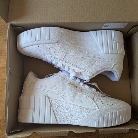 Puma | Shoes | Puma Allwhite Platform Sneakers | Poshmark